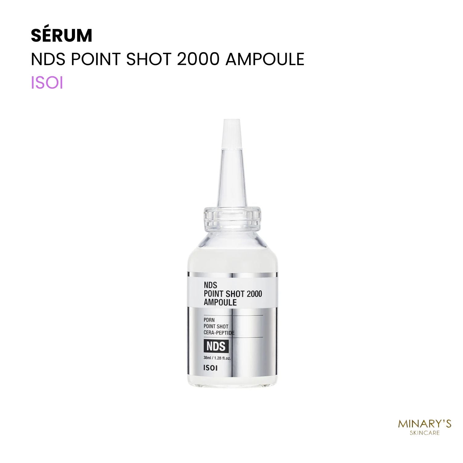 ISOI NDS Point Shot 2000 Ampoule – Soin anti-âge intensif 38ml – Minary'S